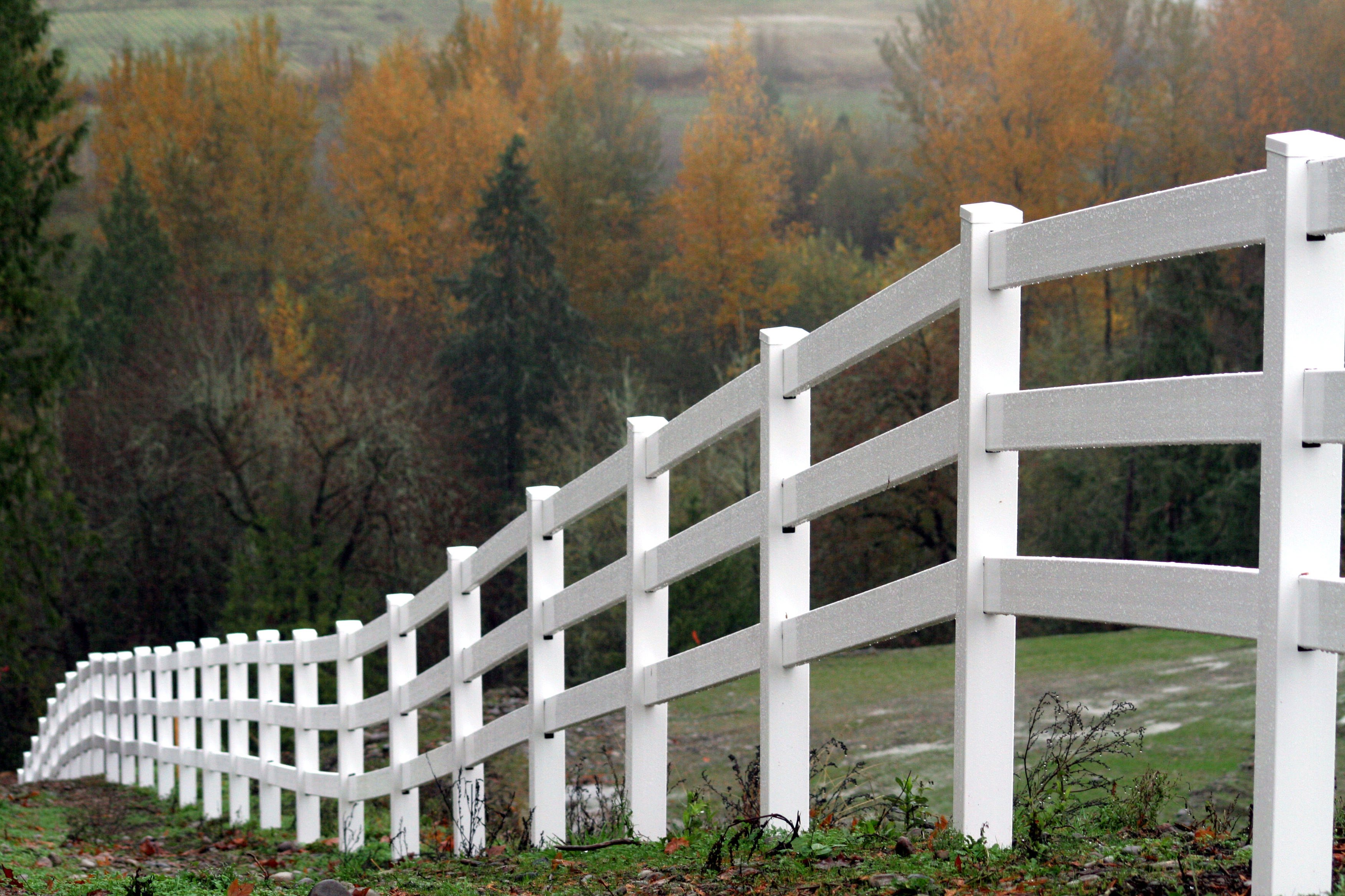 White Metal Fence